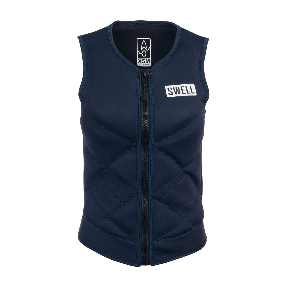 SWELL Pro Comp Vest - Women's Navy - Neoprene Jacket | SWELL Wakesurf