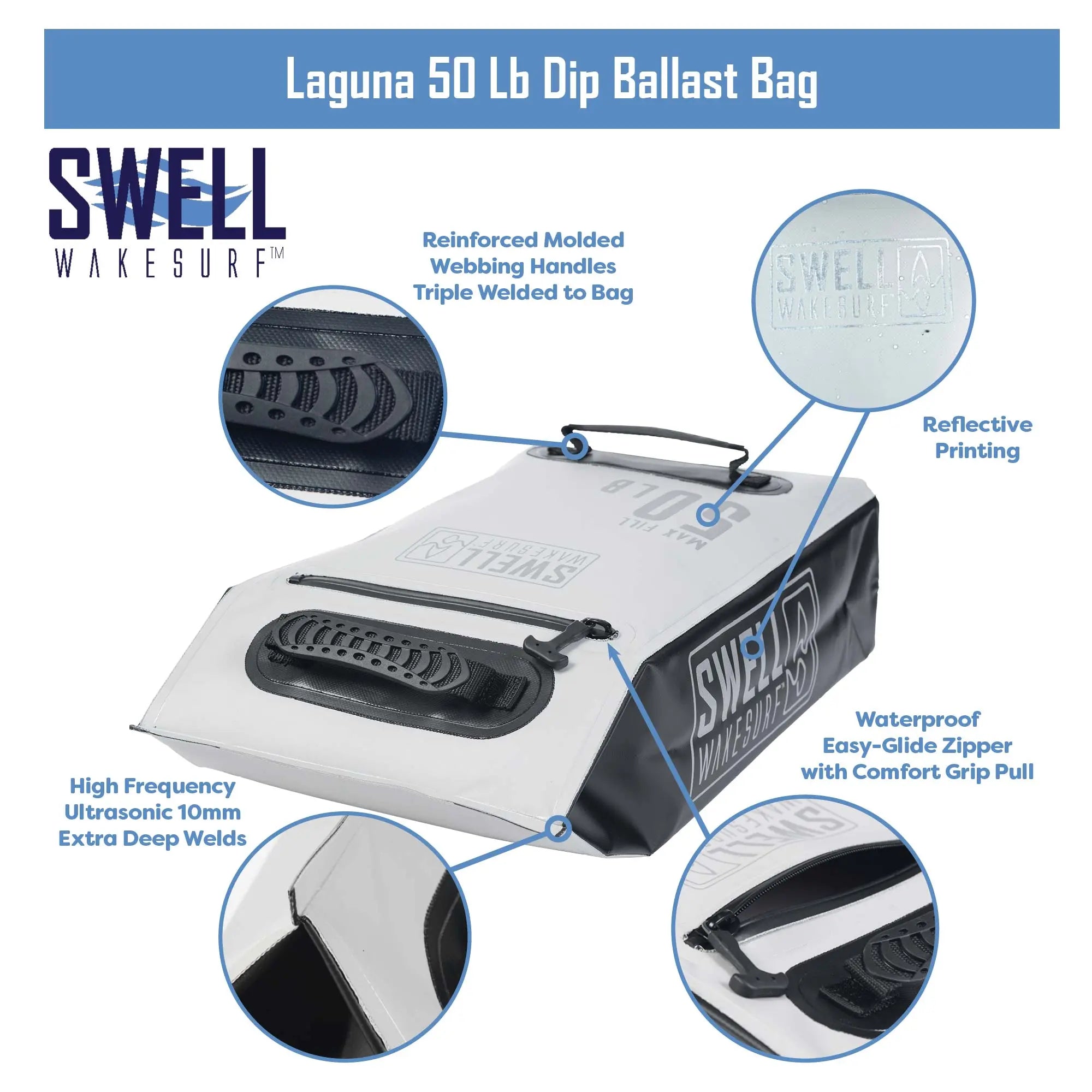 SWELL Wakesurf - Laguna 50 lbs Dip Ballast Bag - Pumpless Design | SWELL Wakesurf