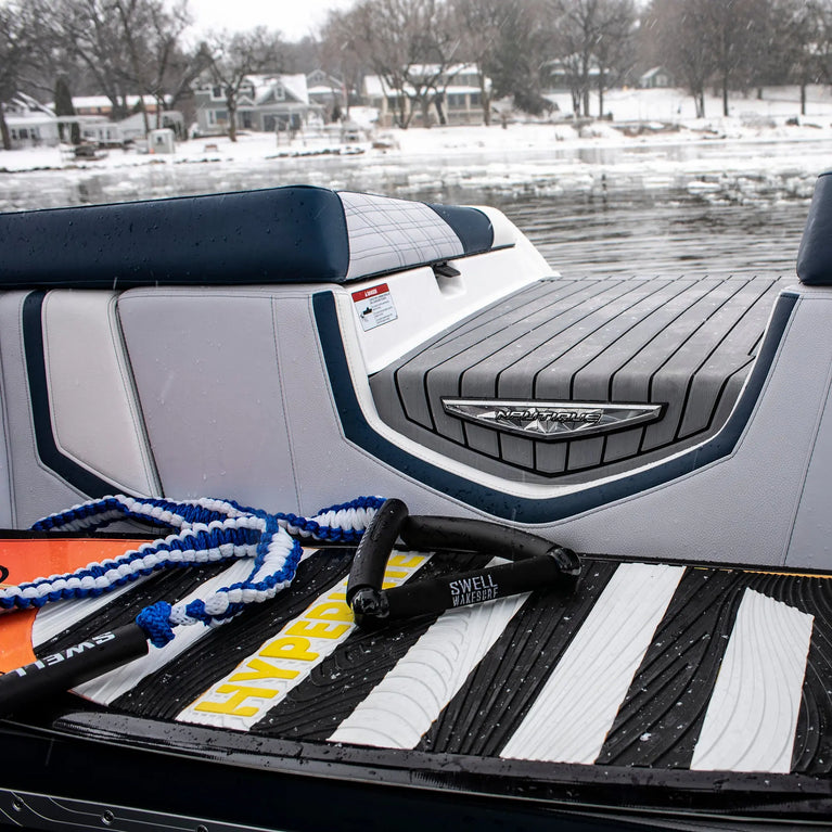 SWELL Wakesurf Premium Braided Wakesurf Rope - 25 ft Adjustable Length ...