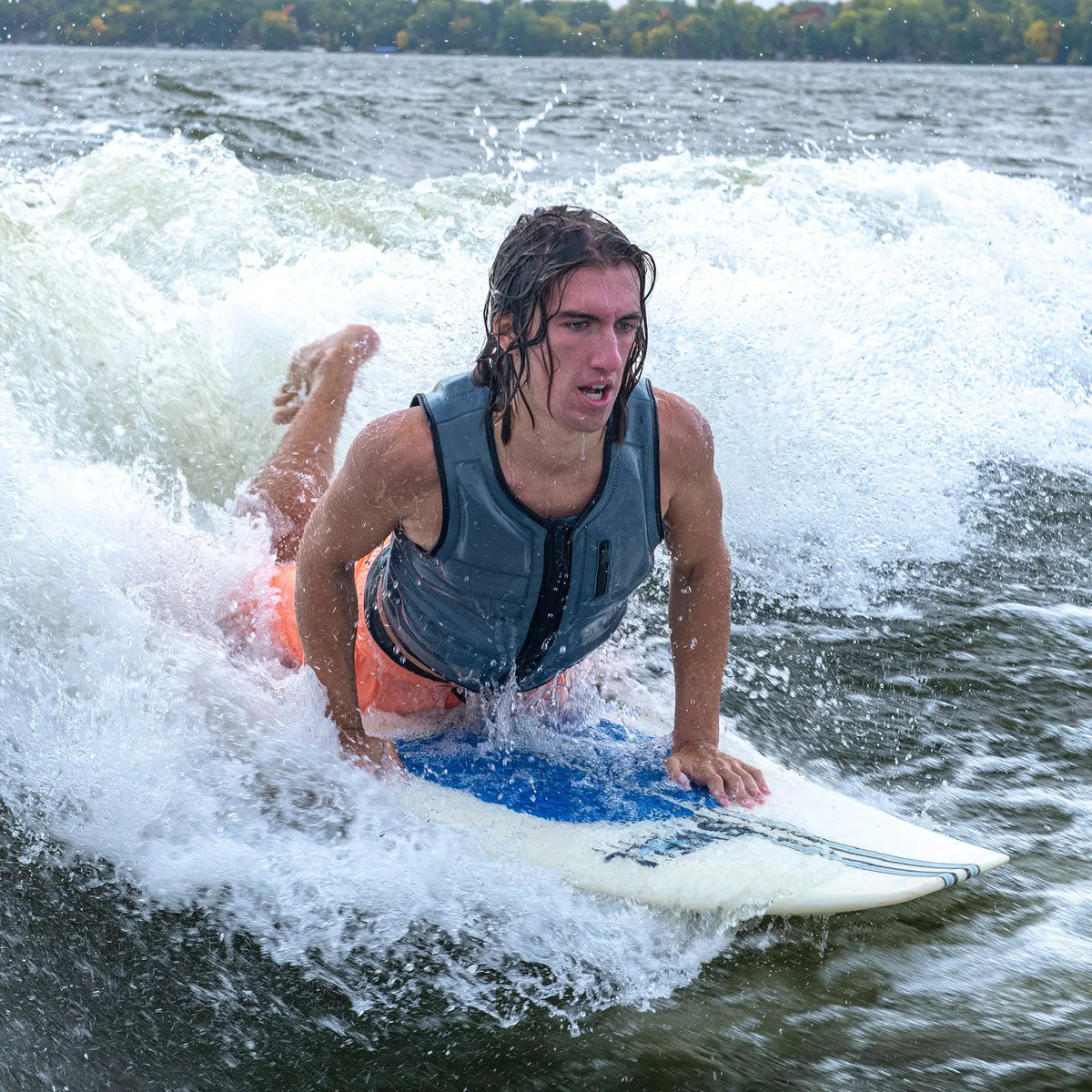 SWELL Wakesurf Vest - Men's Pewter - Ultimate Comfort Neoprene Jacket ...