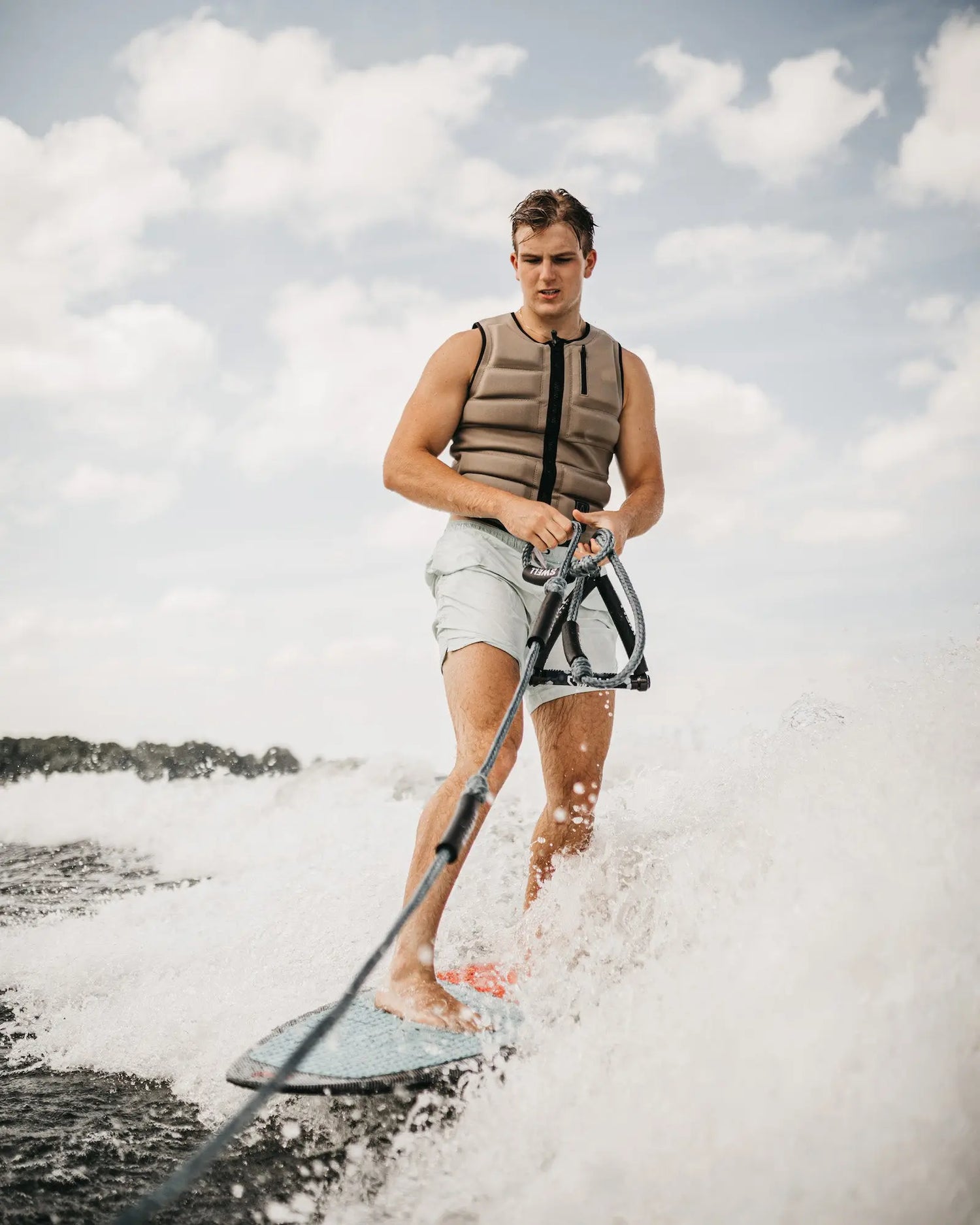 SWELL Wakesurf Vest - Men's Sand - Ultimate Comfort Neoprene Jacket ...